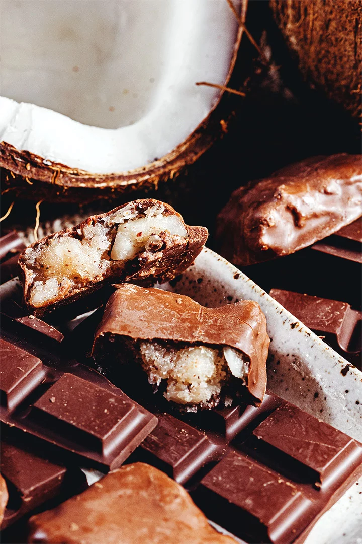 Snack de Chocolate 72% e Coco - ComoAmo Linha Chocolate